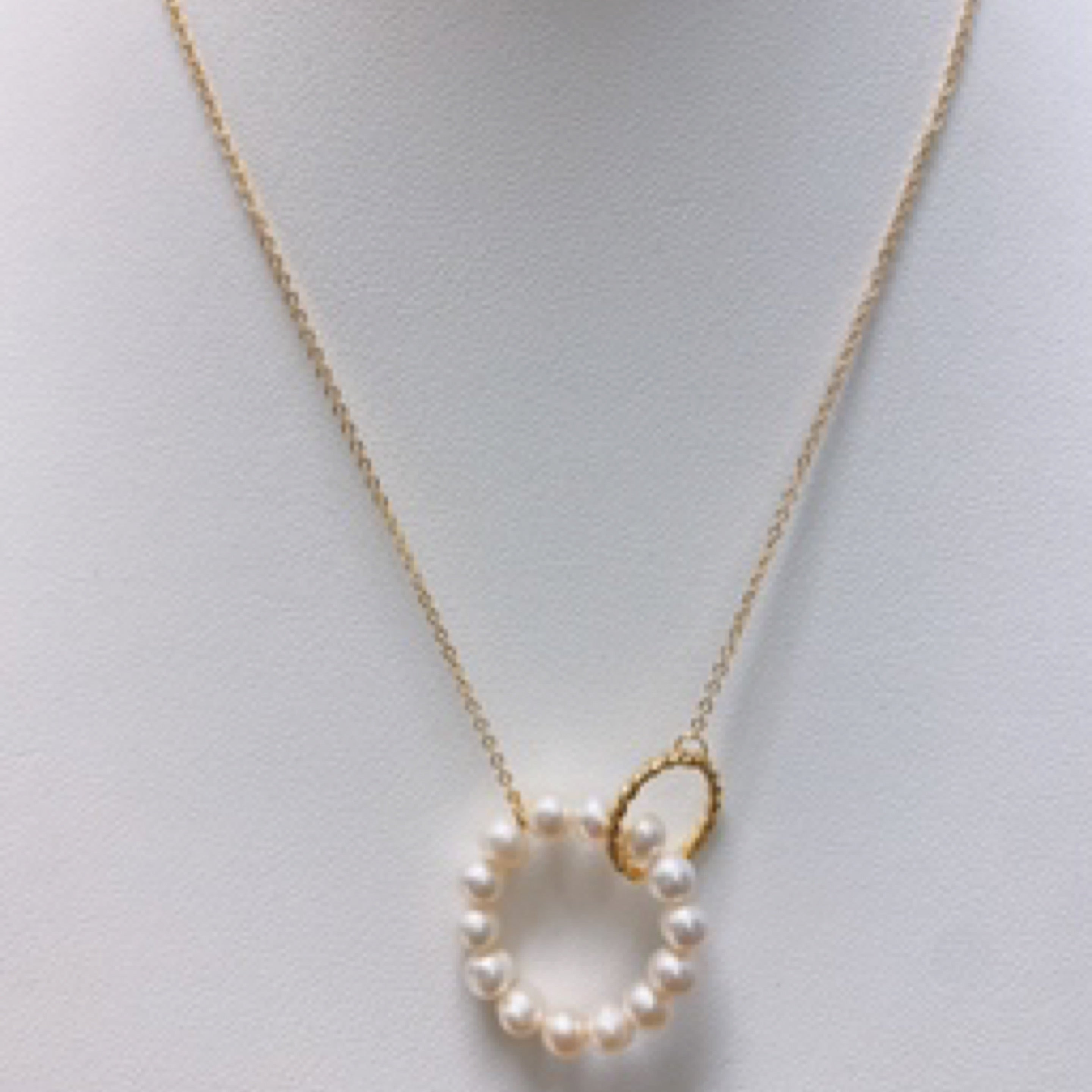 Circle Pearls Silver Necklace | Grain of Sand by Aneth Handcrafted Jewelry